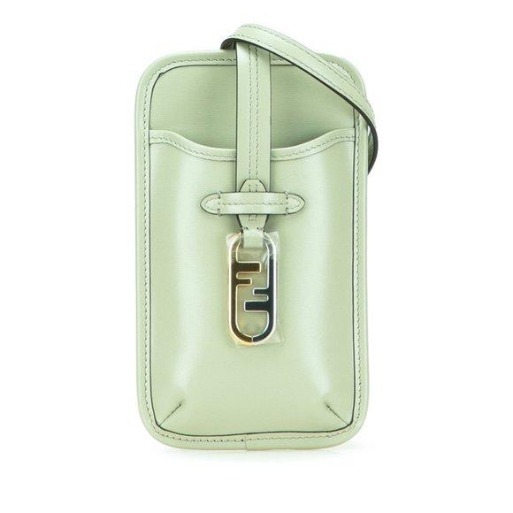 Fendi | Bags | Fendi Green Leather Shoulder Bag | Poshmark